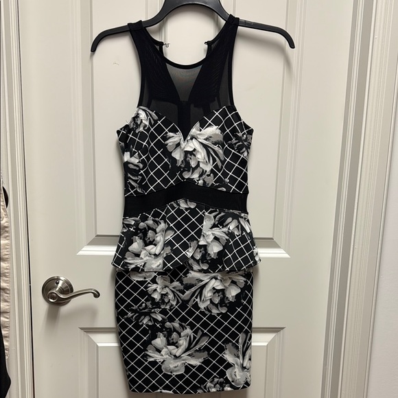 Material Girl | Dresses | Material Girl Black And White Bodycon Mini ...